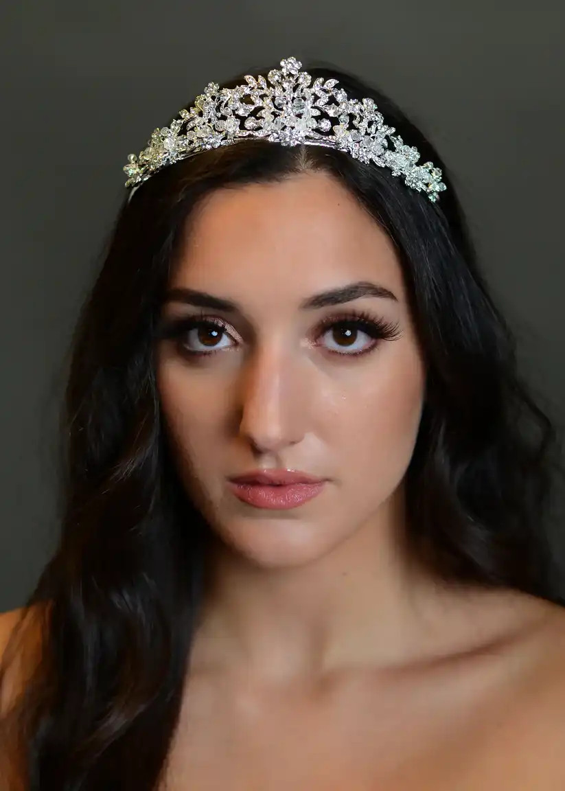 Crystal and Rhinestone Wedding Tiara Ansonia Bridal 8658