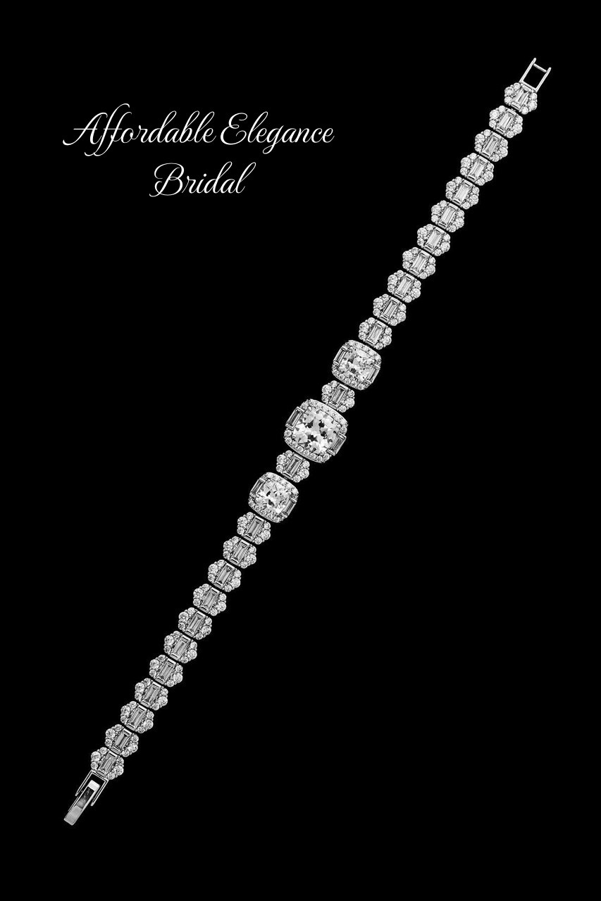 Fabulous CZ Bridal and Formal Bracelet b01071