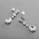 Cubic Zirconia Drop Wedding Jewelry Set in Silver ne400