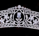 Majestic Silver Plated CZ Wedding Tiara with Jewelry Set