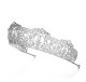 Majestic Silver Plated CZ Wedding Tiara with Jewelry Set