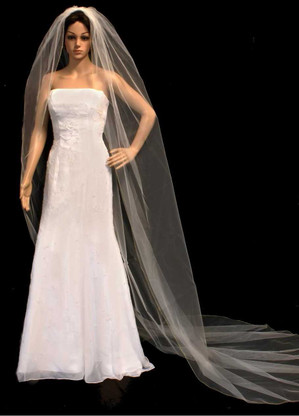Regal Cathedral Wedding Veil with Soft, Silky Tulle