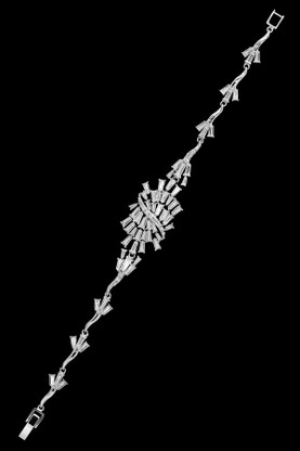 Stunning Silver Plated CZ Bridal and Formal Bracelet