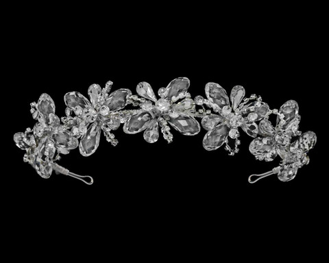 Crystal Blooms Hand-Wired Floral Bridal Tiara hp2832