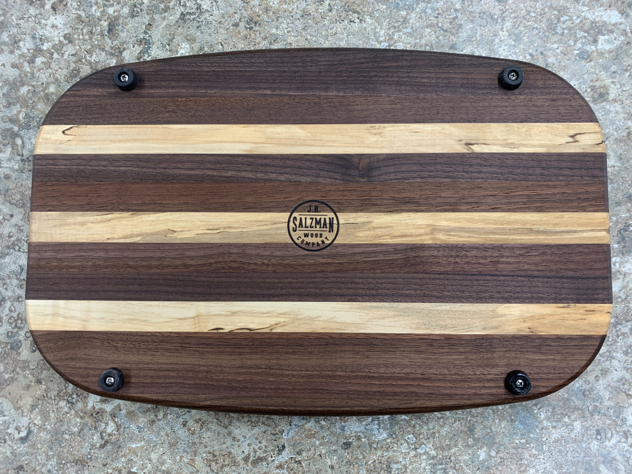 Walnut and Spalted Maple Butcher Block Cutting Board