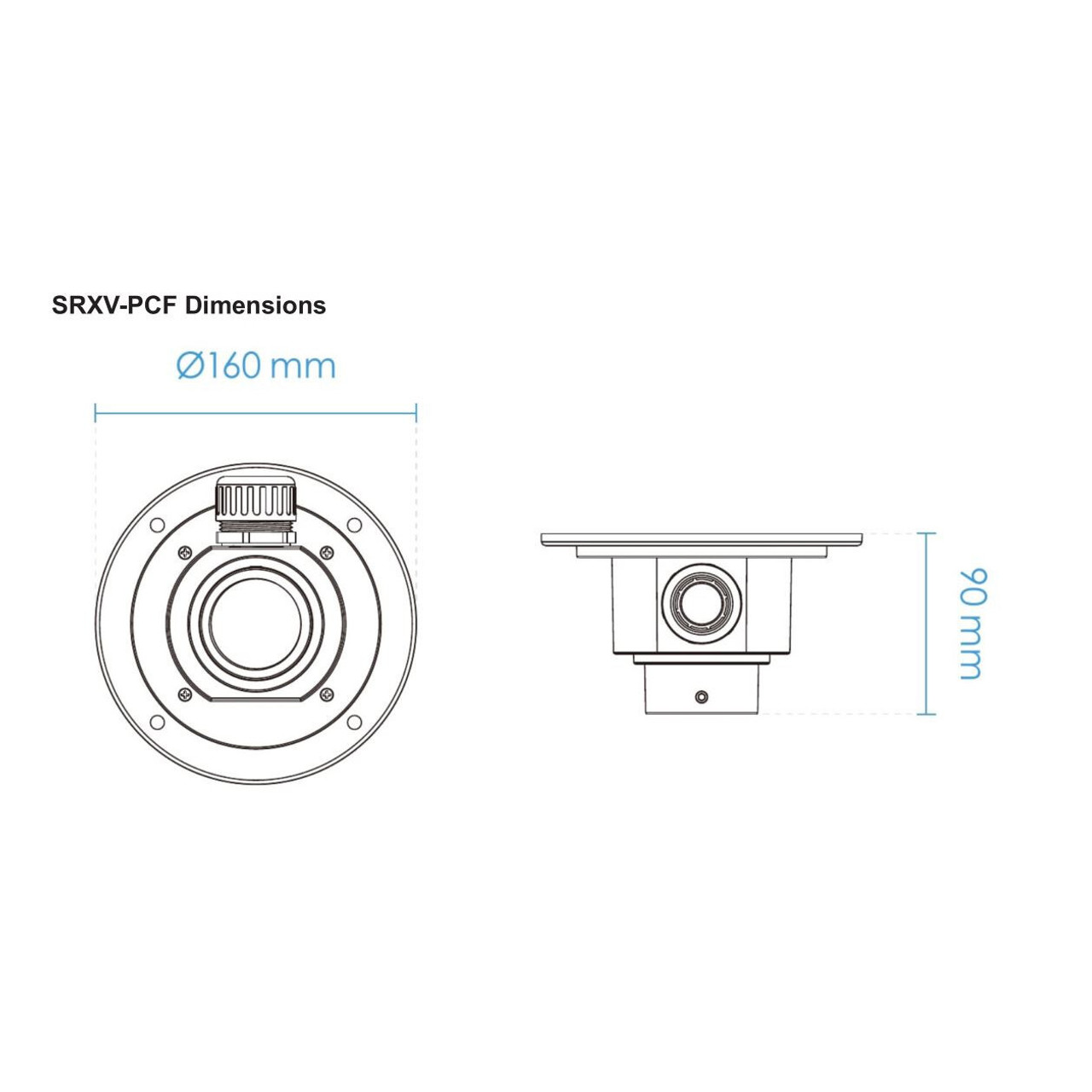 Pelco SRXV-PCF Pendant Ceiling Flange