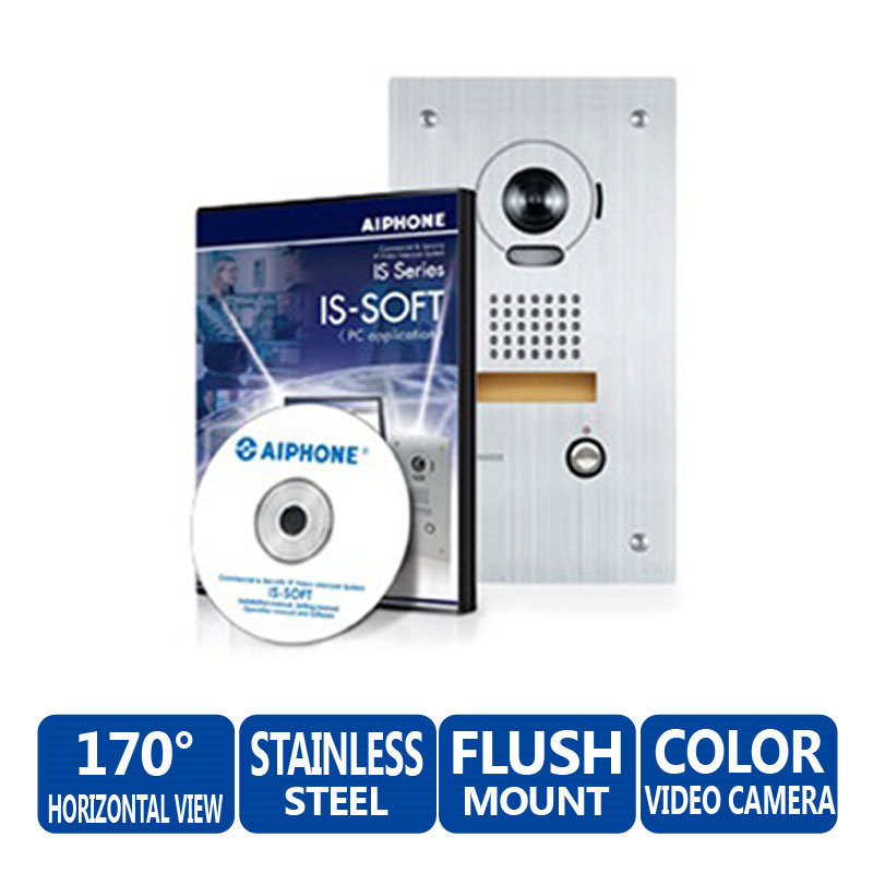 Aiphone IS-IPDVF Flush Mount IP Video Door Station