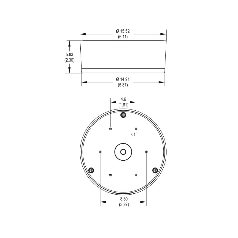 Pelco IBP3BBAP-ES Surface Mount Back Box, Adapter Plate