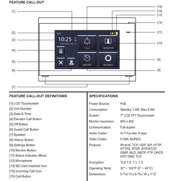 Aiphone IXG-2C7 IP Video Tenant Station