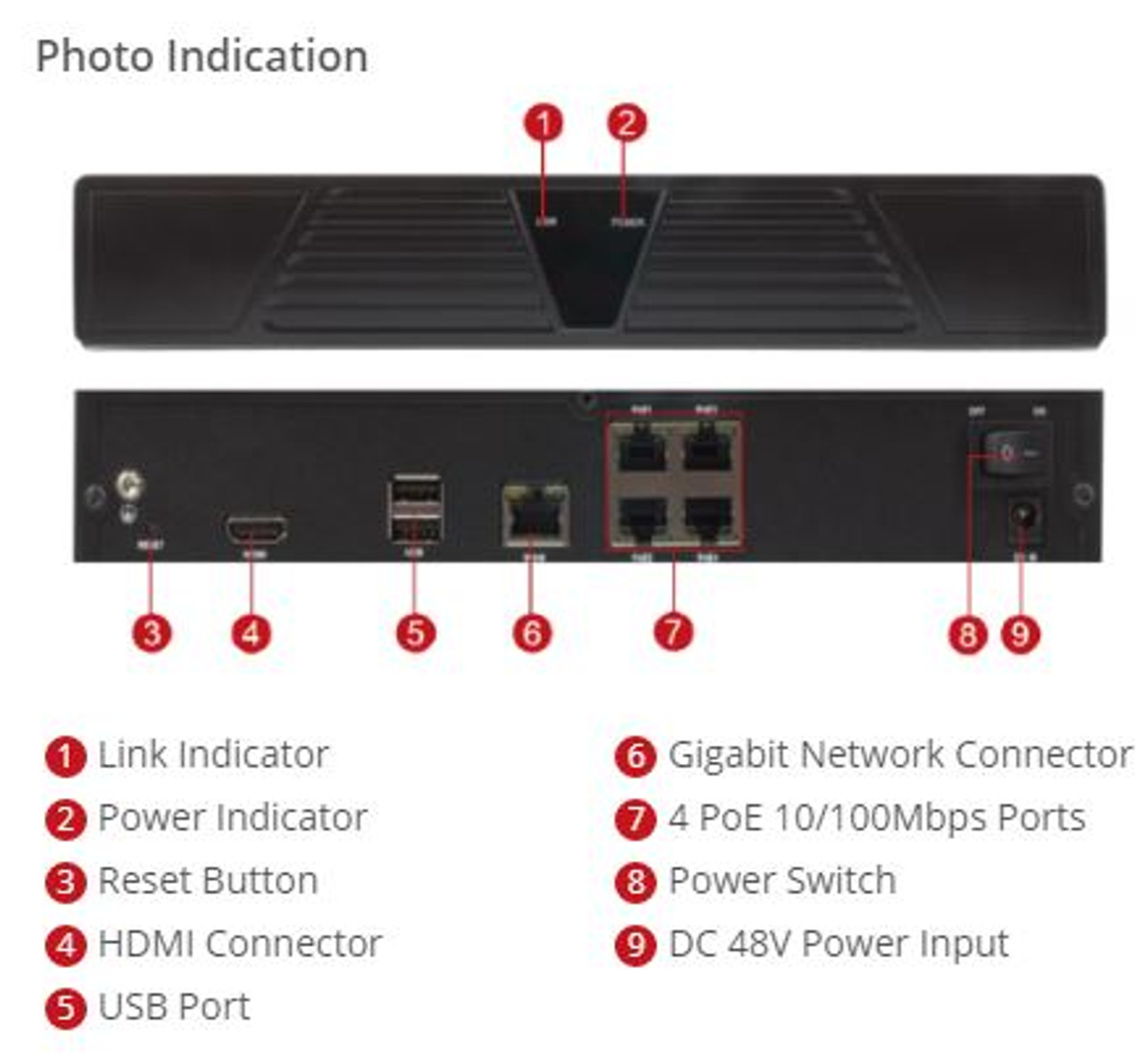 ACTi ENR-010P 4 Channel 4MP NVR, No HDD