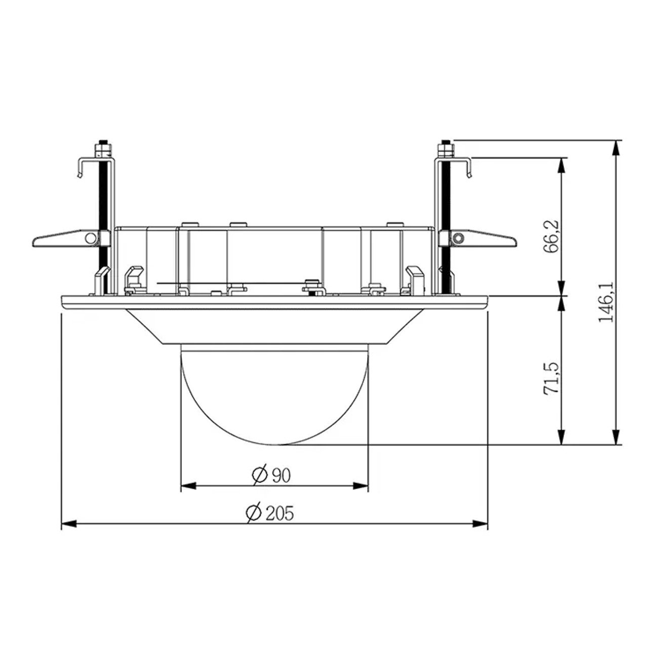 Vivotek AM-105_V3 Recessed Kit for Indoor Dome