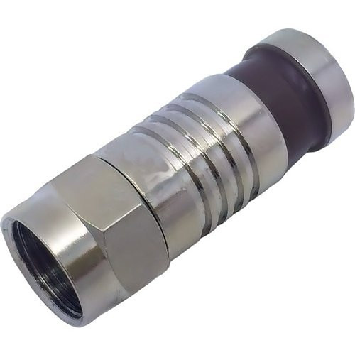 W Box 0E-FC6TP F Plug Compression RG6 PVC,50 Ohms,10-Pck