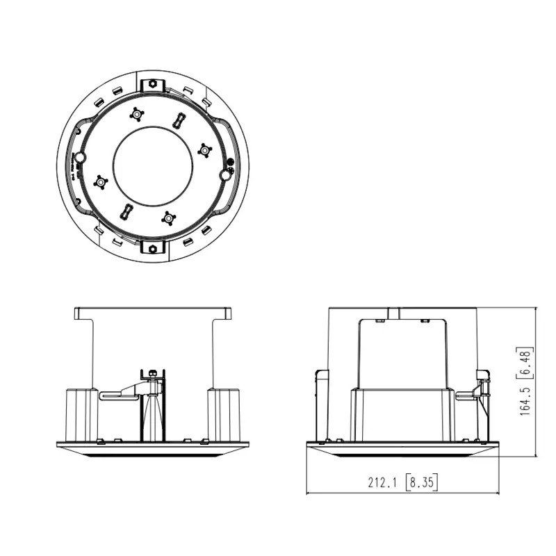 Hanwha Vision SHP-1520FW In-ceiling PTZ flush mount, White
