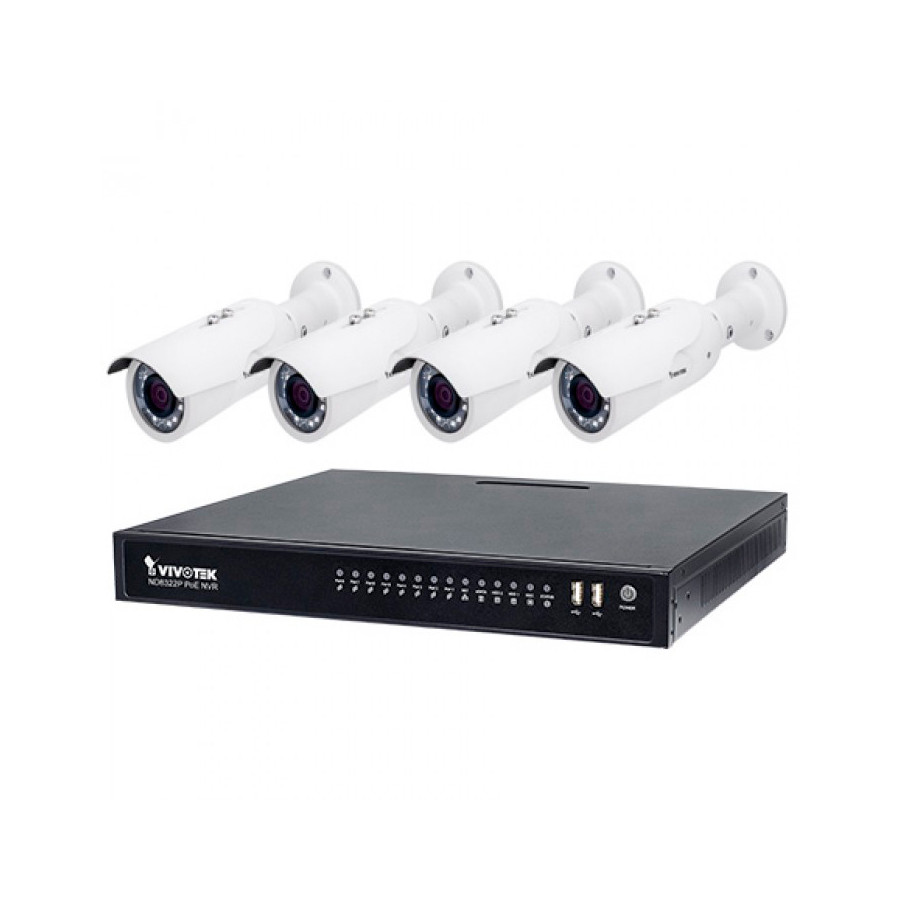 Vivotek ND8322P-2TB-4FD1A 4 Camera Outdoor IP System