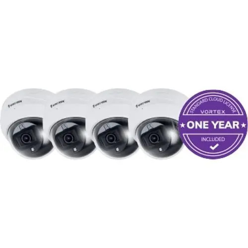 Vivotek VXK4D6A VORTEX Cloud Kit - 4x FD639-1Y 2MP Dome Cameras with 1 ...