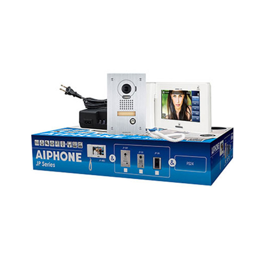 Aiphone JPS-4AED 7" Touchscreen Video Intercom Set (JP-DA, JP-4MED, PS ...