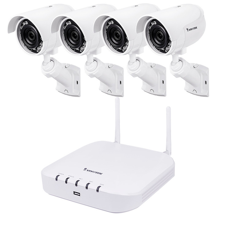 Vivotek ND8212W-2TB-4IB60 4-Camera Wireless Outdoor IP Security Camera ...