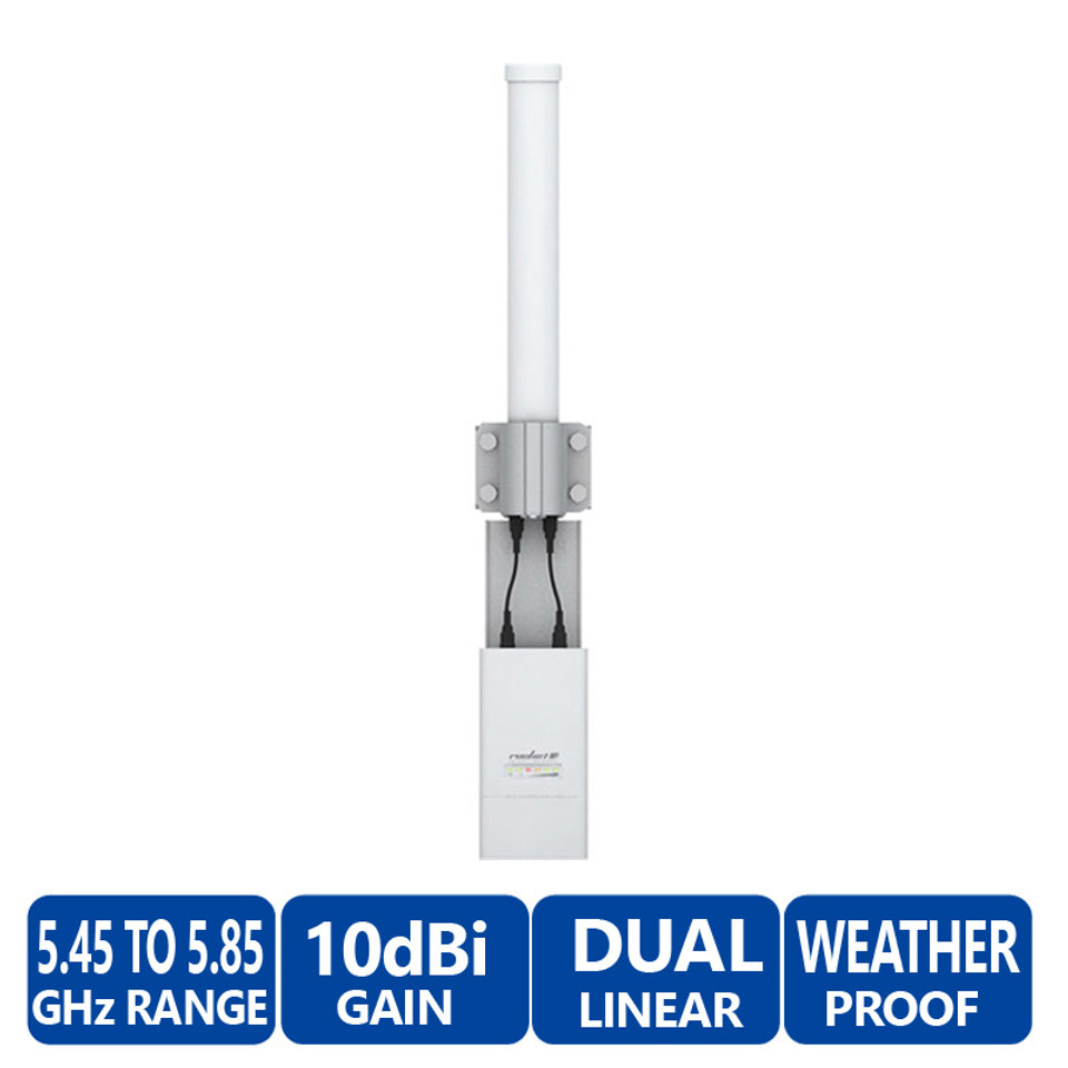 Ubiquiti AMO-5G10 airMAX 2x2 Dual Polarity MIMO Omni Antenna