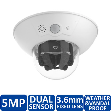 Mobotix MX-D15Di-Sec-DNight-D23N23-FIX Dome IP Camera