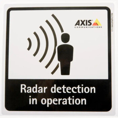 AXIS Radar Detection Sticker - 01551-001