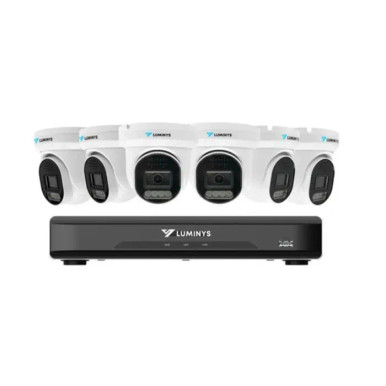 Luminys K56-8L1A2 8 Channel 4K NVR with 2TB HDD & 6x 5MP Turret IP Cameras