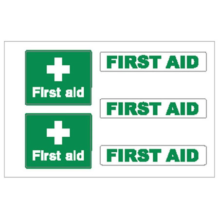First Aid Label Sticker - Pirates Cave Chandlery