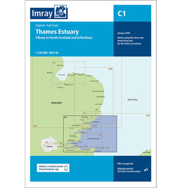Imray C1 Thames Estuary Charts - Pirates Cave Chandlery