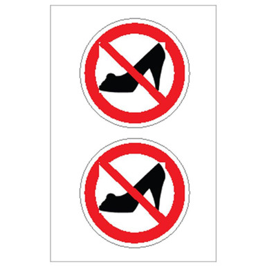 No Heels Label Sticker - Pirates Cave Chandlery