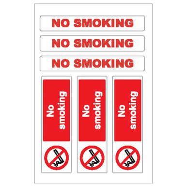 No Smoking Label Sticker - Pirates Cave Chandlery