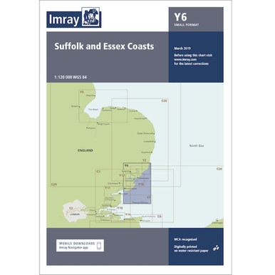 Imray Y6 Suffolk and Essex Coasts Charts - Pirates Cave Chandlery