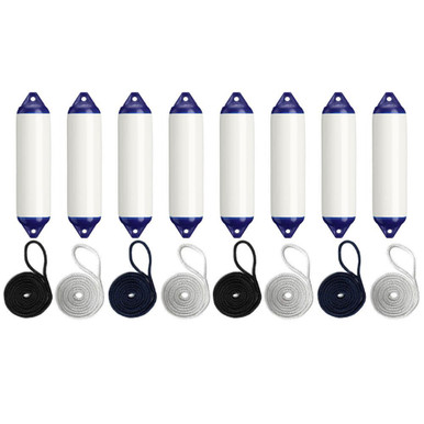 Polyform F-Series Cylindrical Fender 8 Pack (Size 1) - Pirates Cave ...