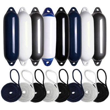 Seago Majoni Cylindrical Fender 8 Pack (Size 2) 58 x 15cm - Pirates ...