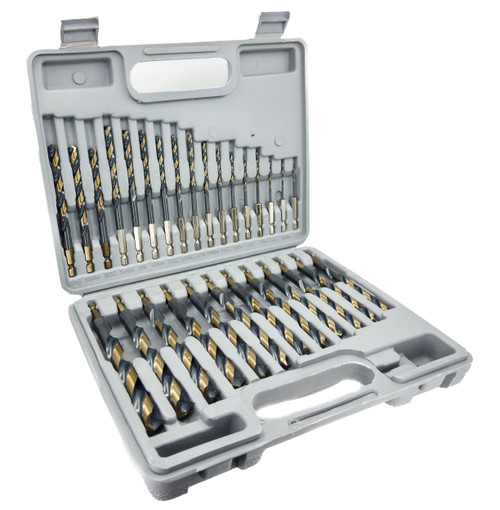 29 Piece Quick Change Hex Shank Drill Bit Set, 1/16" - 1/2", Plastic ...