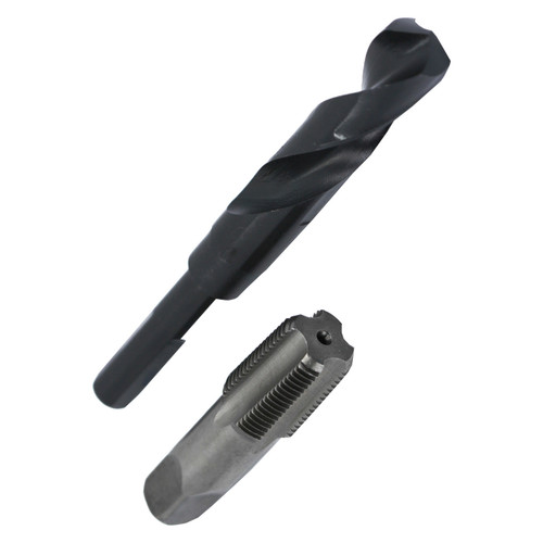 1/2" HSS NPS Tap and 47/64" HSS Drill Bit Kit, Qualtech ...