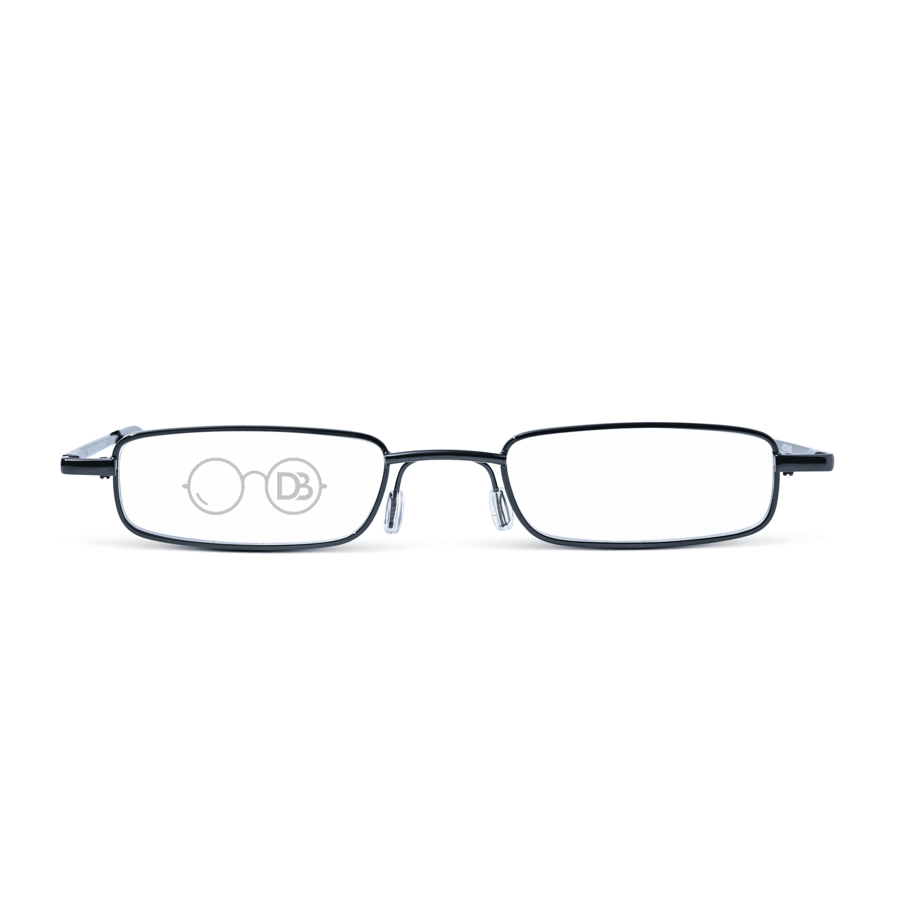 Compact rectangular wire reading glasses