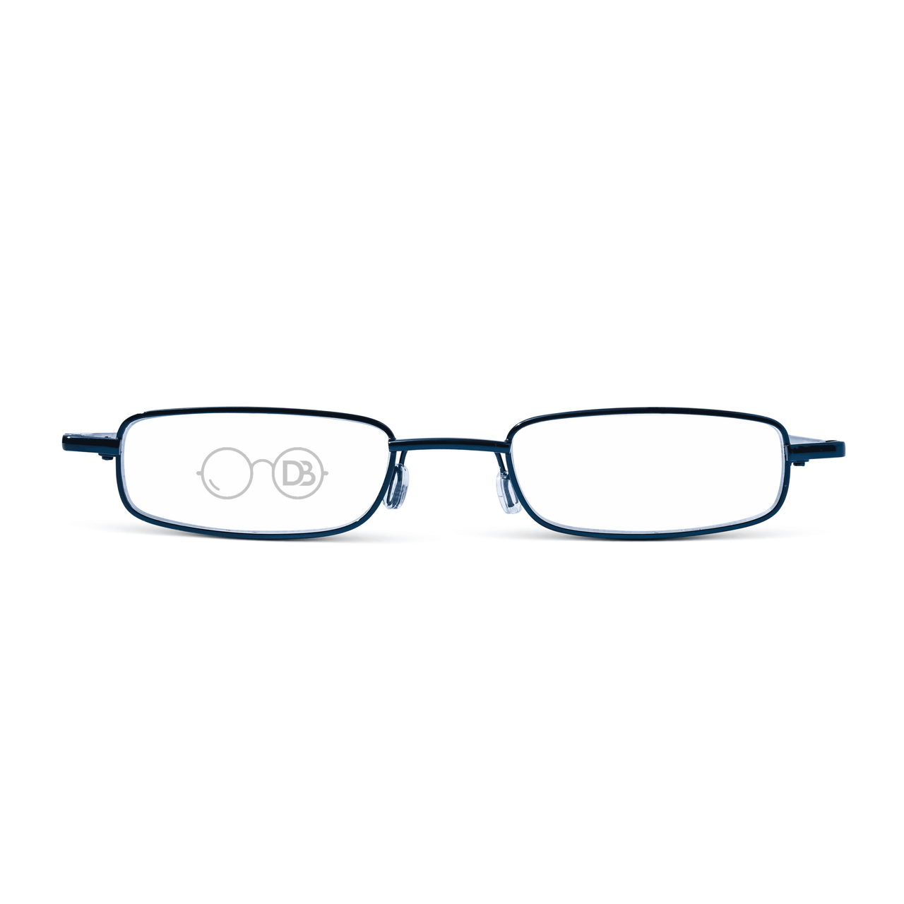 Compact rectangular wire reading glasses