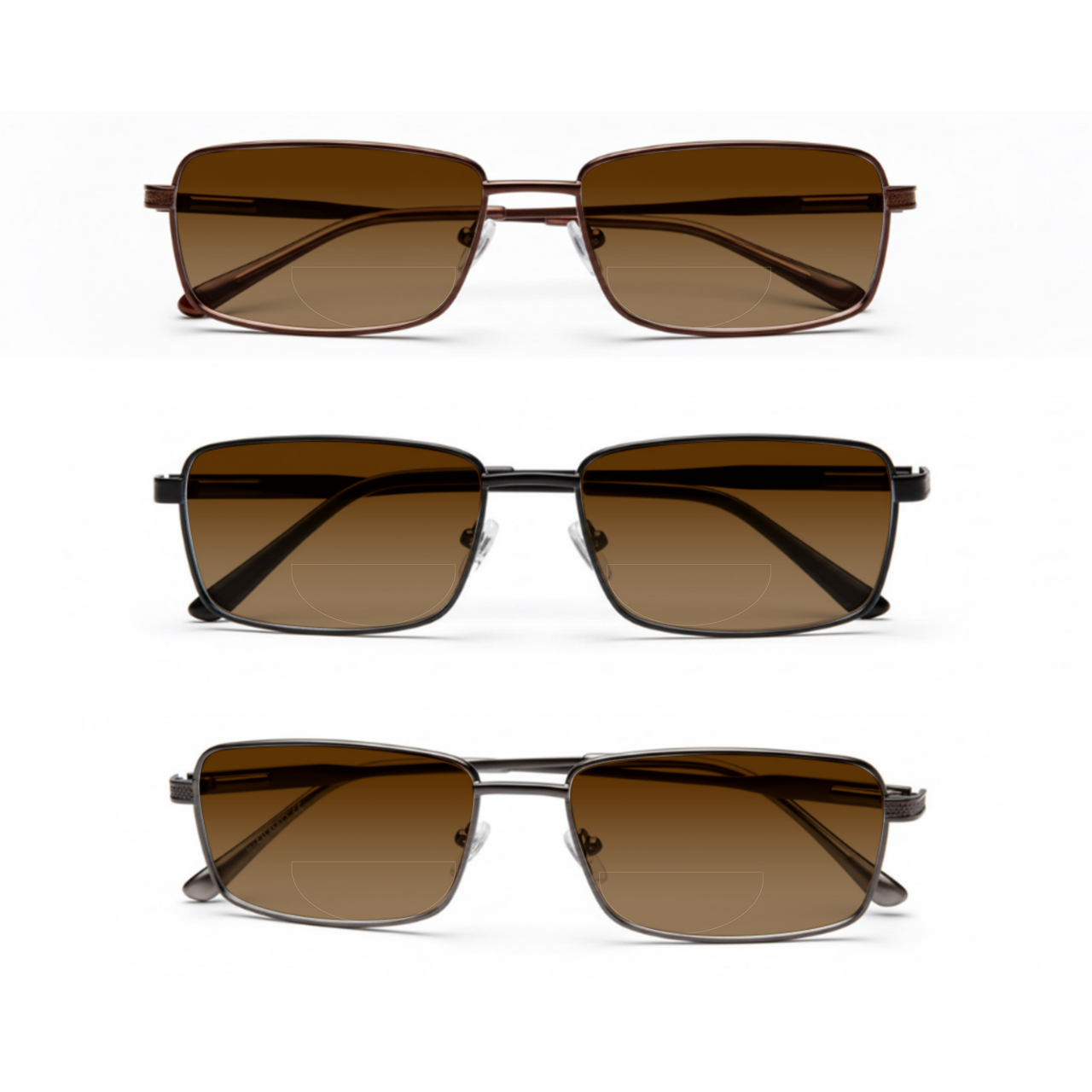 XL Metal Rectangular Glasses for Men - Final Table
