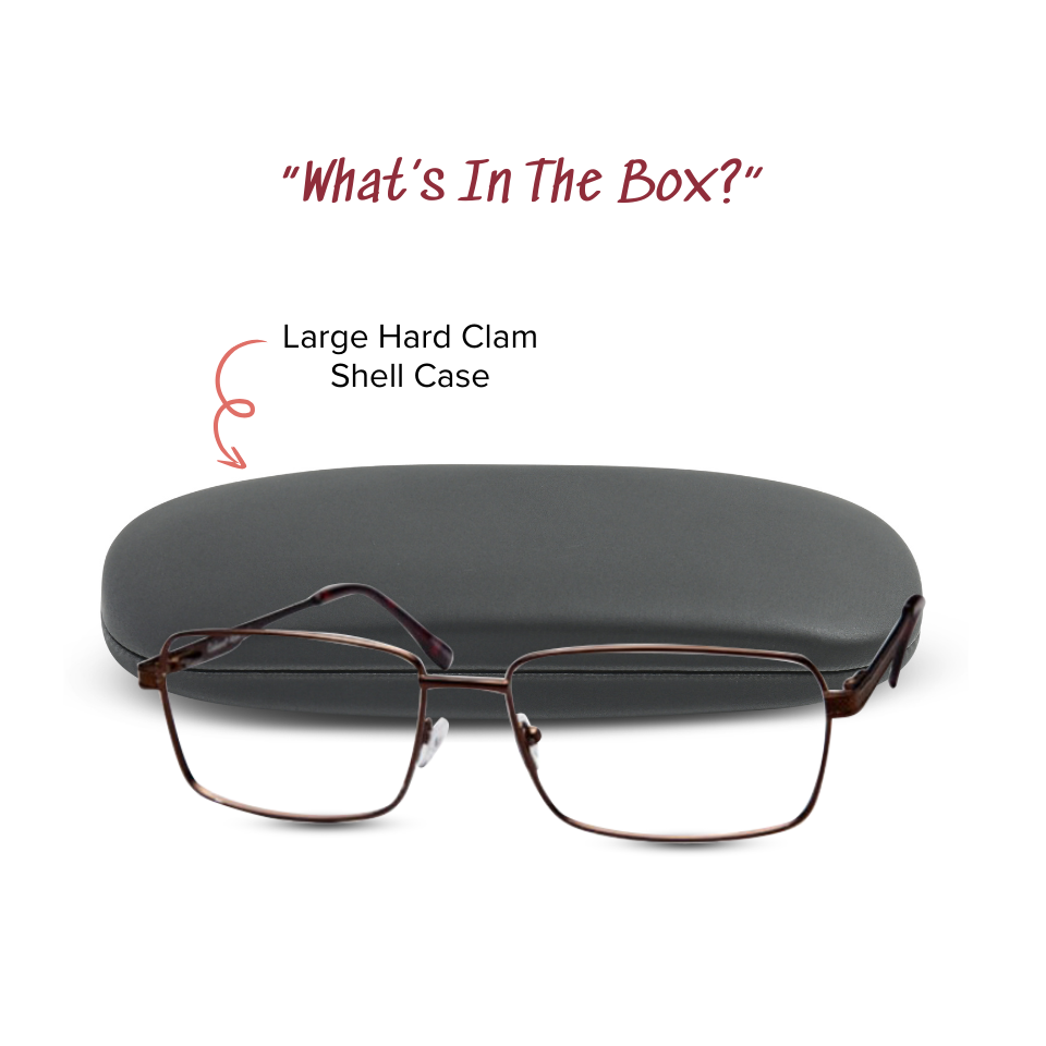 XL Metal Rectangular Glasses for Men - Final Table