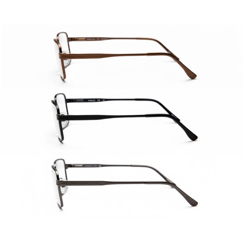 XL Metal Rectangular Glasses for Men - Final Table