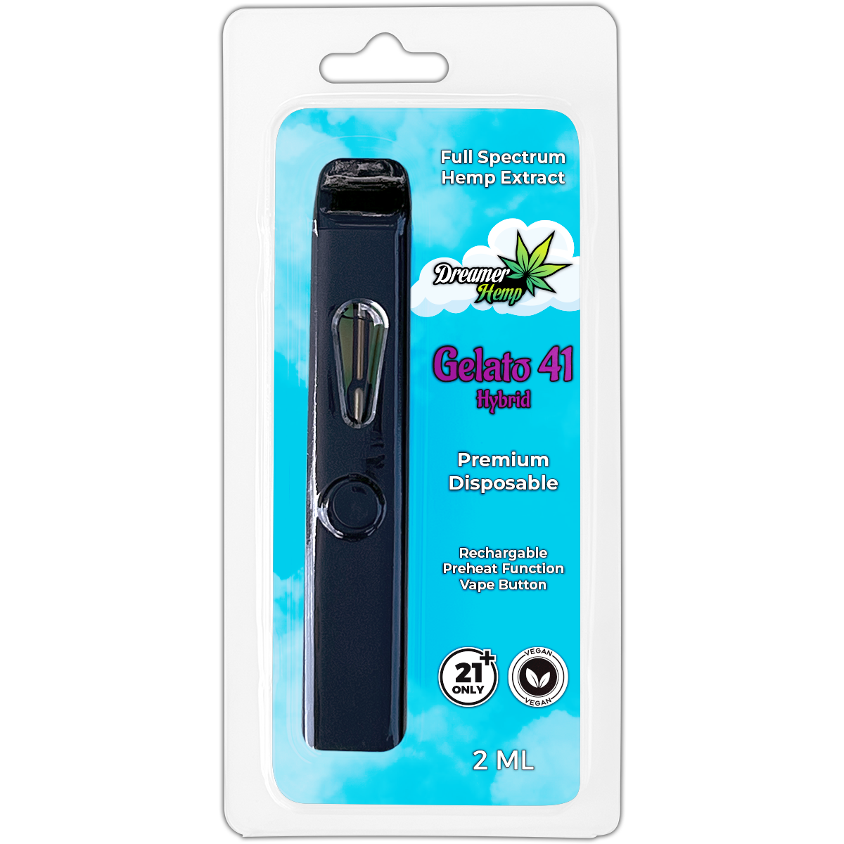 Dreamer Hemp™ Full Spectrum Premium Disposable Vape, 2g - shophempdeals.com