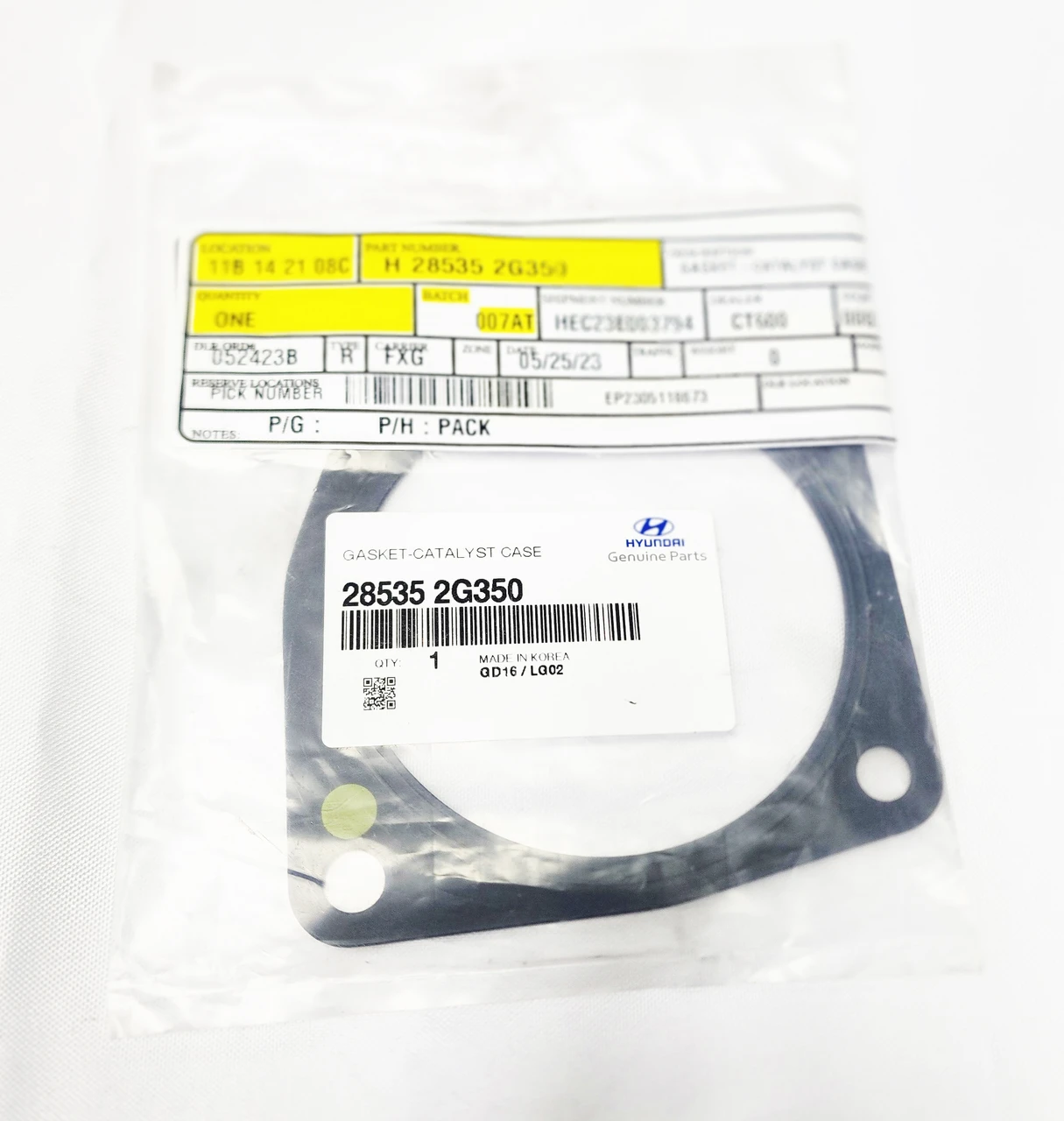 OEM Hyundai Turbo Downpipe Gasket for Veloster N/ Kona N/ Elantra N ...