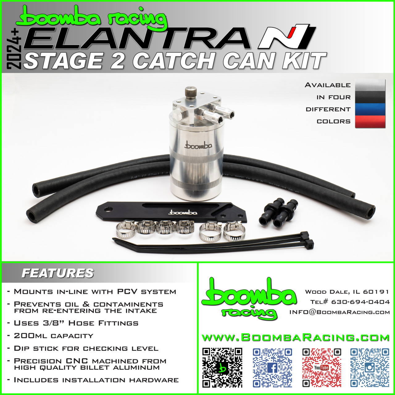 Boomba Racing 2024+ ELANTRA N STAGE 2 CATCH CAN KIT - GenRacer