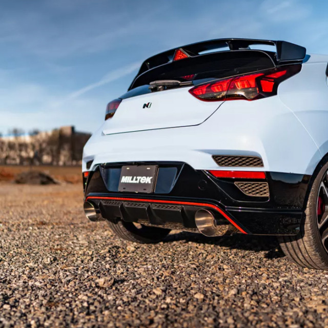 Milltek Cat Back Exhaust System (Resonated / GT-139 Cerakote Black Tips ...