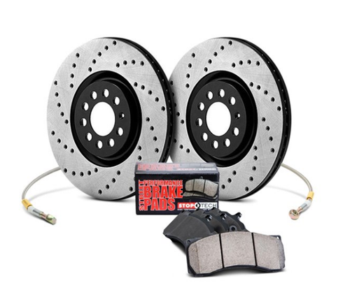 StopTech Sport Front Brake Kit for Hyundai Genesis 2010+ (w/ Brembo ...