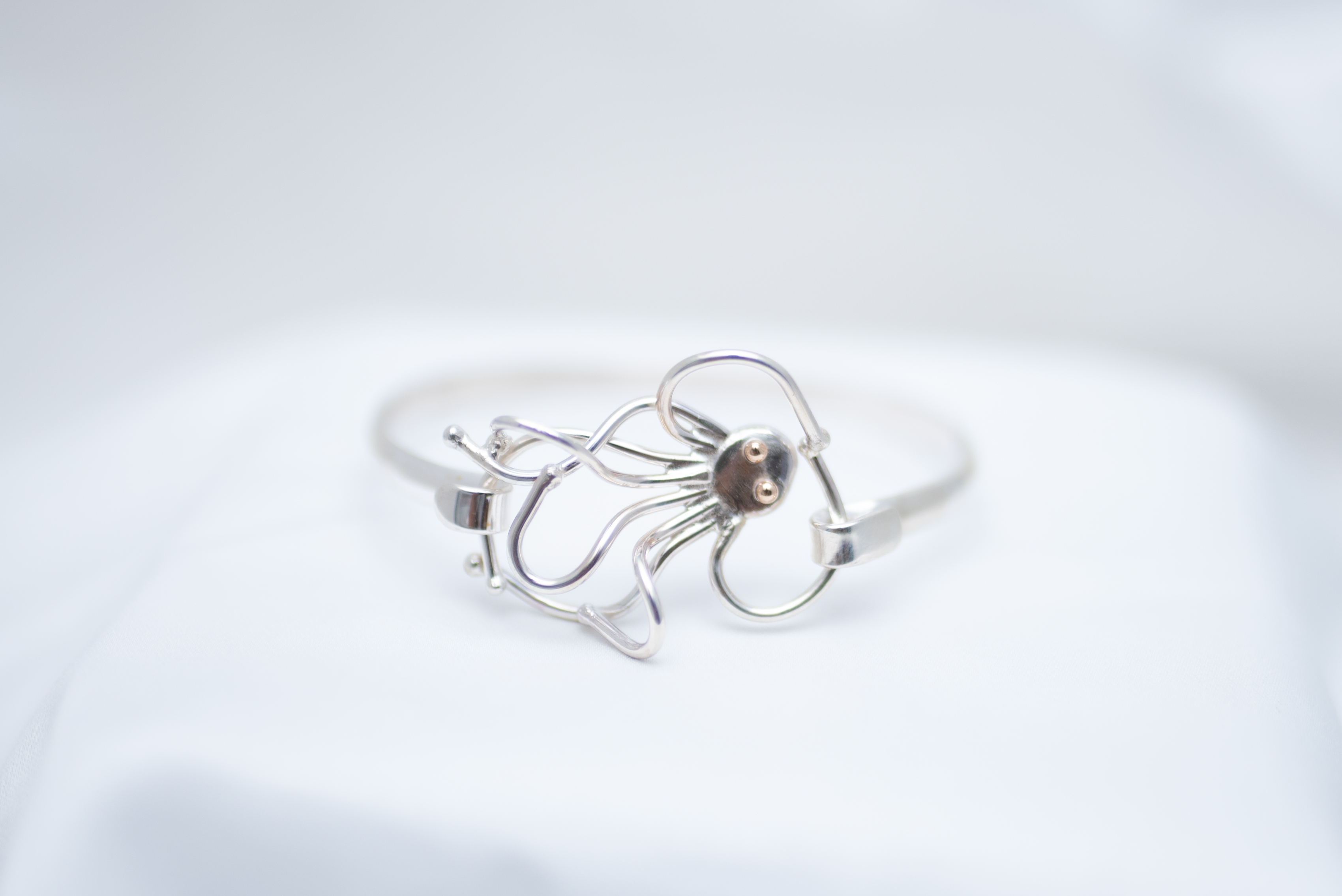 Octopus, Silver with 14K Gold Eyes - Sonya Ltd
