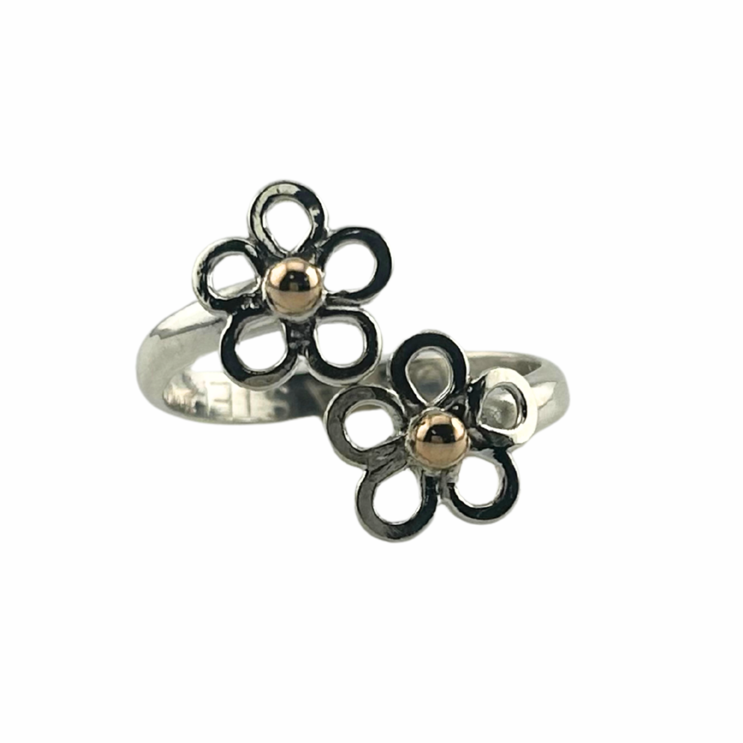 Daisy Ring, Silver & 14K Gold - Sonya Ltd