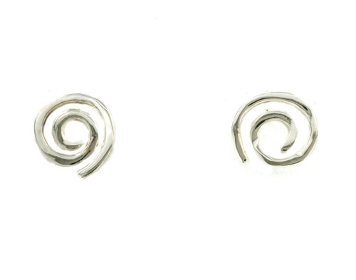 Swirl Post Earrings, Silver - Sonya Ltd