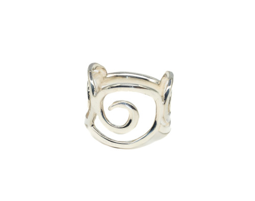 Three Island Swirl Ring, Silver - Sonya Ltd