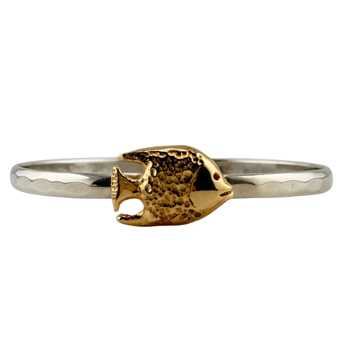 Fish Bracelet, Silver & 14K, 5mm - Sonya Ltd