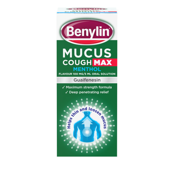 Benylin Mucus Cough Max Menthol Flavour 100 mg/5 ml Oral Solution 150ml